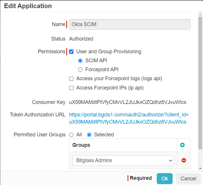 Adding SCIM application in Okta